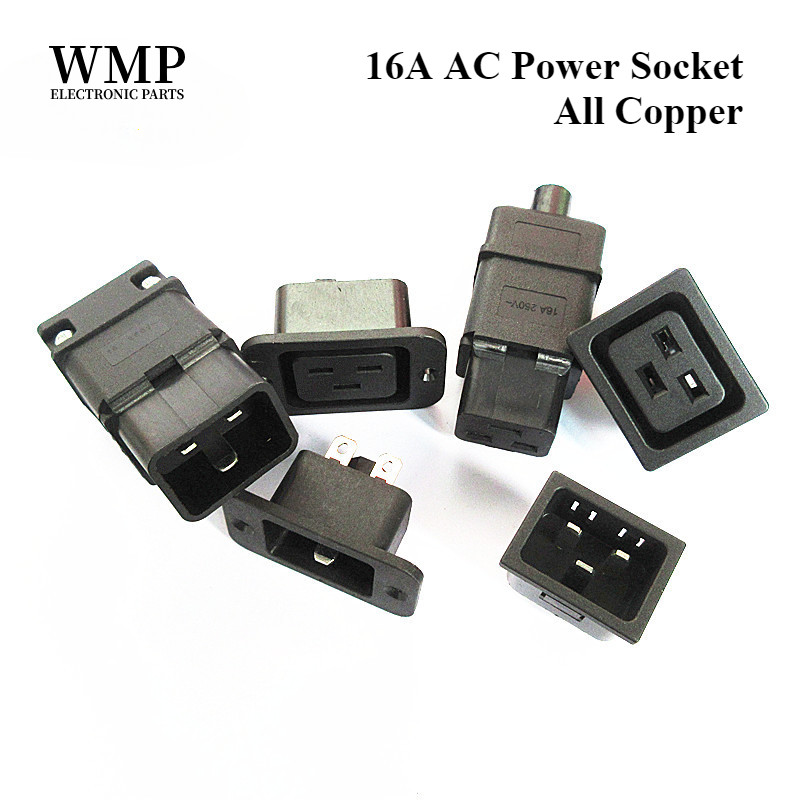 AC Power Socket All Copper 16A 250V PDU UPS Socket Standard IEC320 C19 ...