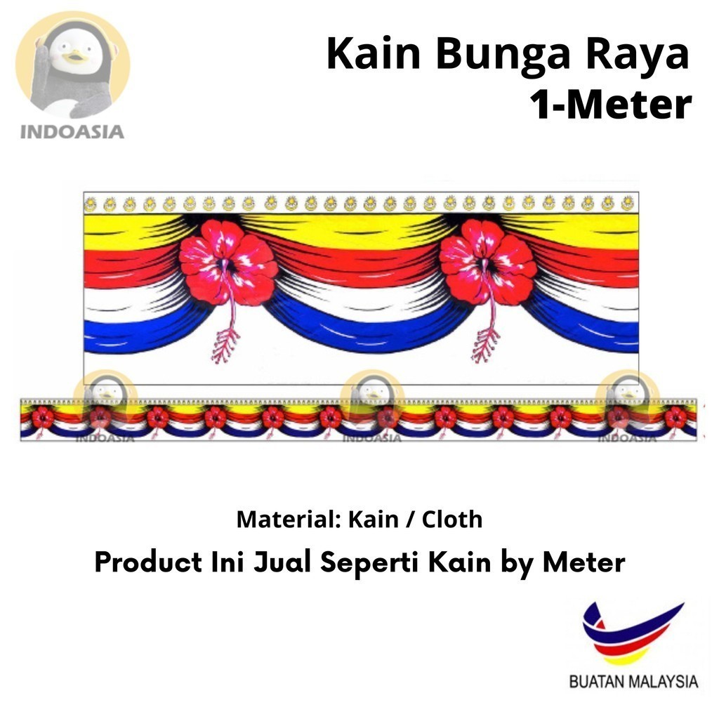Kain Banner Bunga Raya Bendera Bunga raya Banner Kain Bunga Raya Event ...