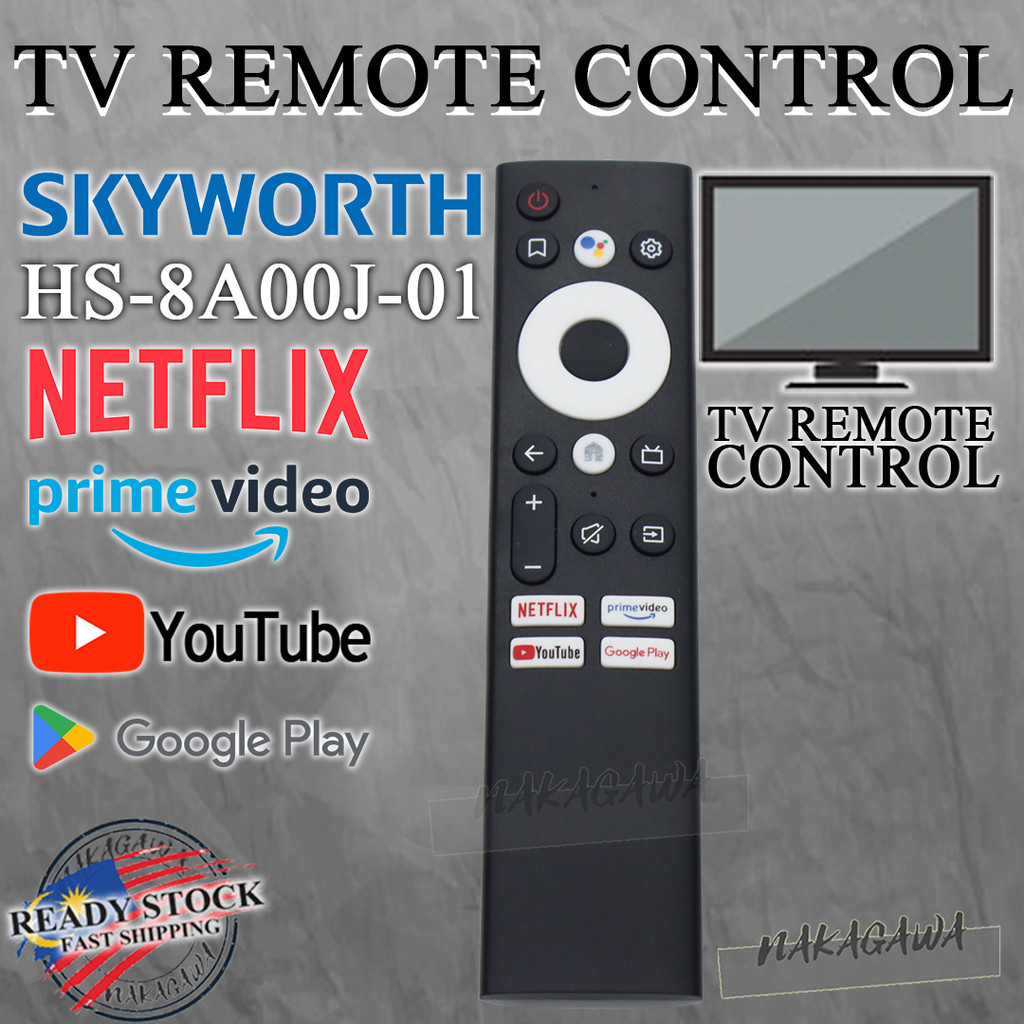 SKYWORTH ANDROID TV REMOTE CONTROL WITH VOICE (HS-8A00J-01) | Shopee ...