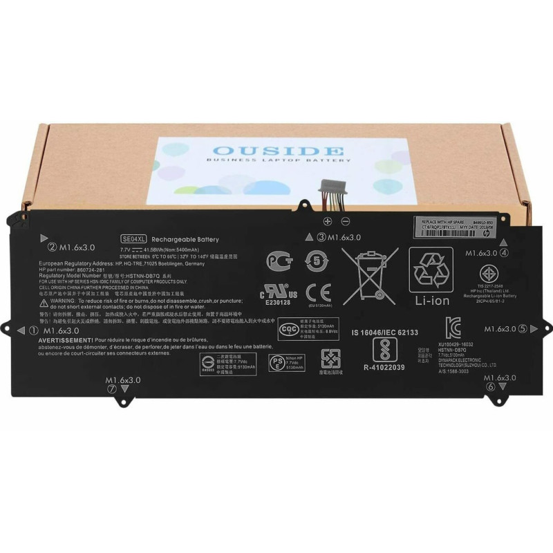 For HP Pro X2 612 G2 8607 Laptop Battery SE04XL 7.7V 41.58Wh 5400mAh ...