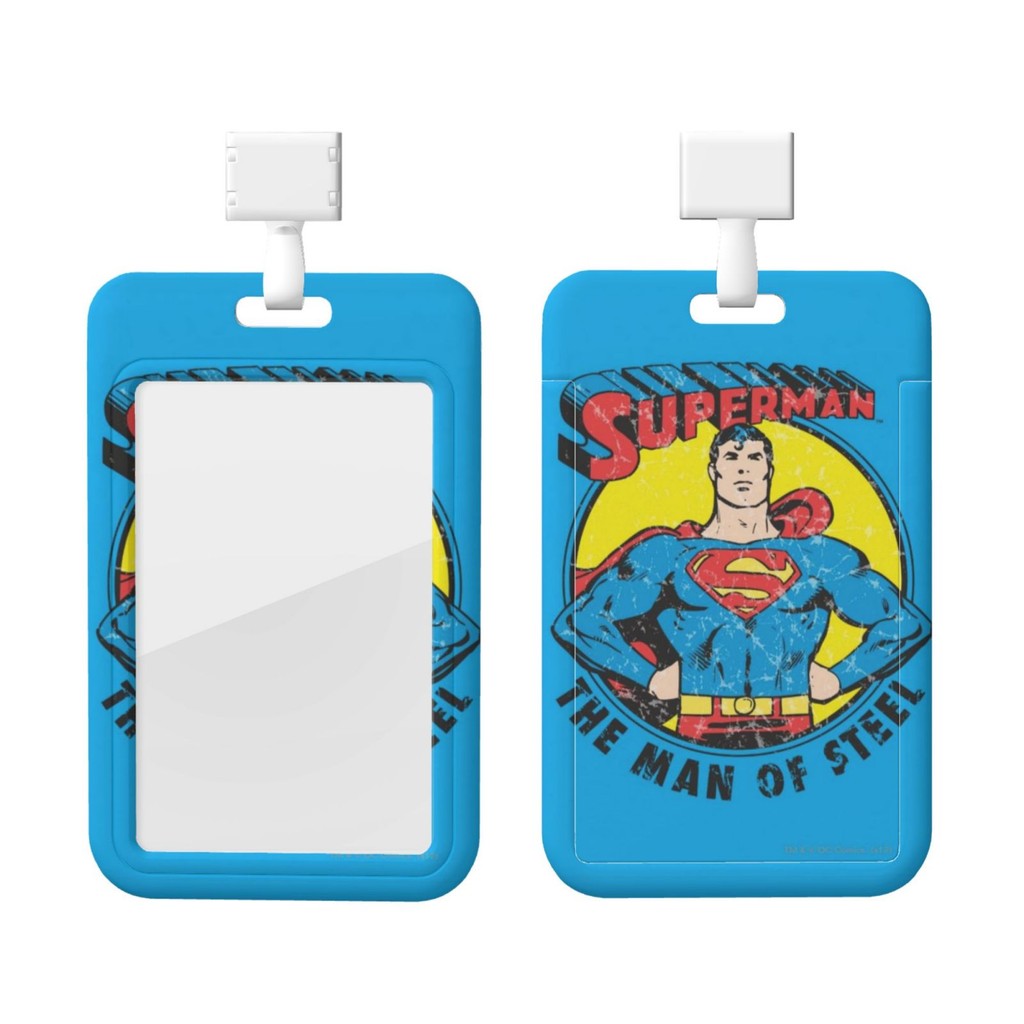 Superman ID Card Badge Holder Lanyard personalize Card Case Name Tag ...