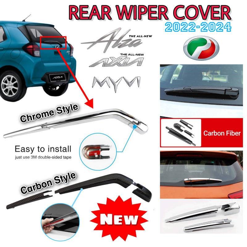 Perodua Alza 2022 Axia 2023 Myvi New Carbon Fiber Rear Wiper Chrome ...