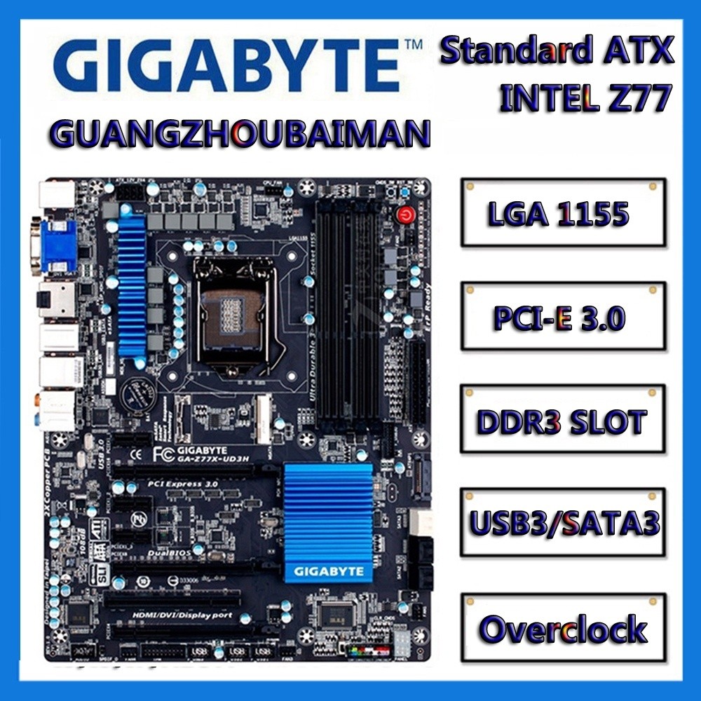 Gigabyte Z77X-UD3H D3H Z77-D3H DS3H HD3 Z77P-D3 ATX Z77 Motherboard ...