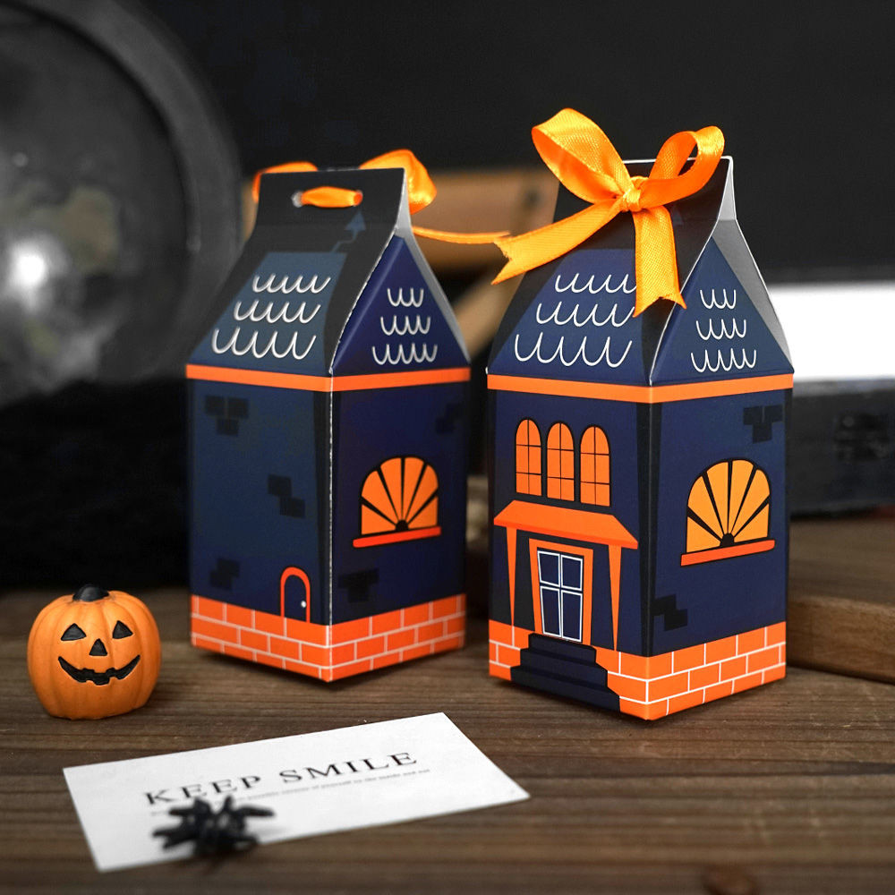 Halloween Candy House Box Kindergarten DIY House Box Small Biscuit ...