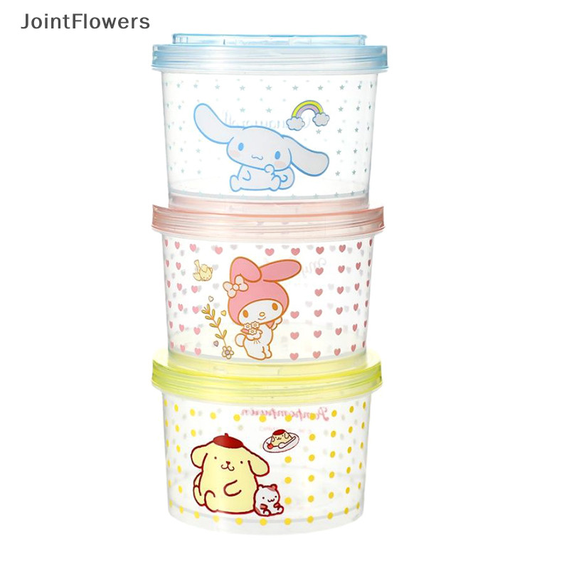 JSMY 3pcs/set Kawaii Lunch Box Anime Cartoon Cute Snack Box Three-Piece ...