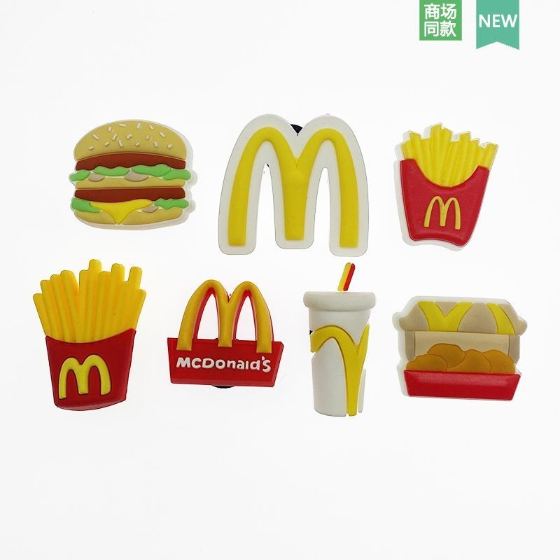 Crocs Jibbitz McDonald's French fries shoe buckle hamburger shoe flower ...