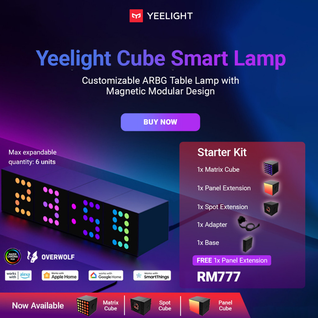 Yeelight Cube Smart Lamp Customize Light for Fun | Gaming Music RGB ...