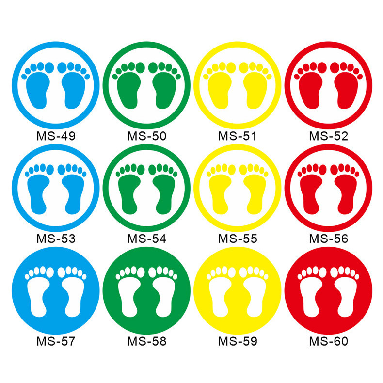 [Logo Floor Sticker] Foot Footprint Floor Sticker Factory Wear ...
