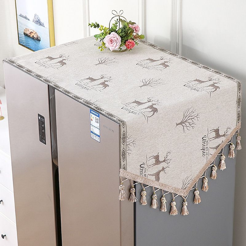 European Style Single and Double Door Refrigerator Dust Cover Cloth Washing Machine Household ...