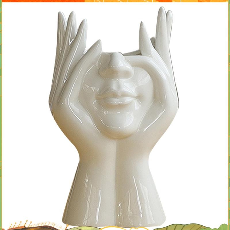 yehengh Nordic Ceramic Simulation Human Body Art Vase,for Living Room ...