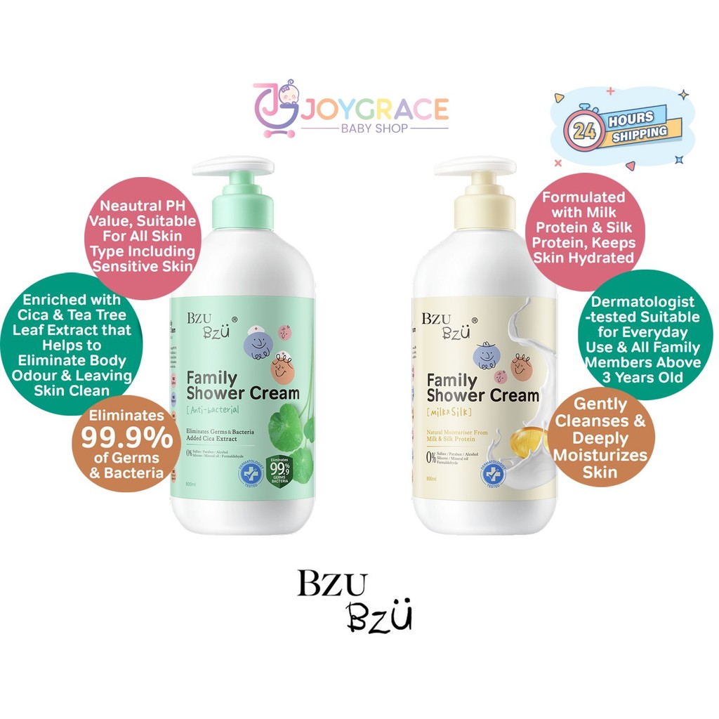 SHIP IN 24 HRS!! BZU BZU Family Shower Cream 800ml ( Anti-Bacterial ...