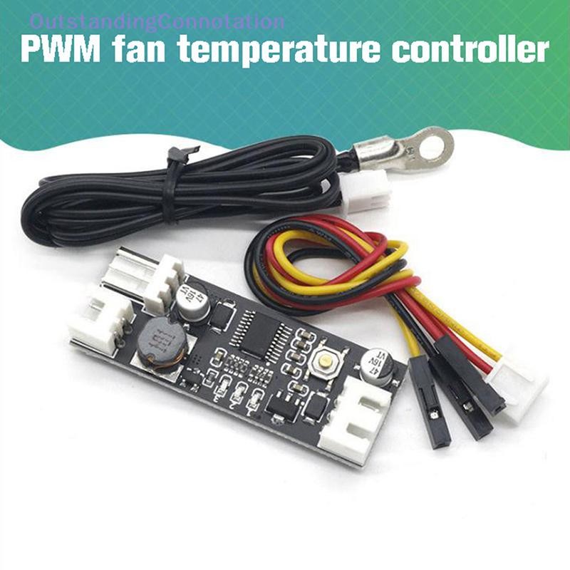 OutstandingConnotation 0.8A 12V PWM 3 Wire Fan Temperature Speed Controller Governor for PC Fan ...