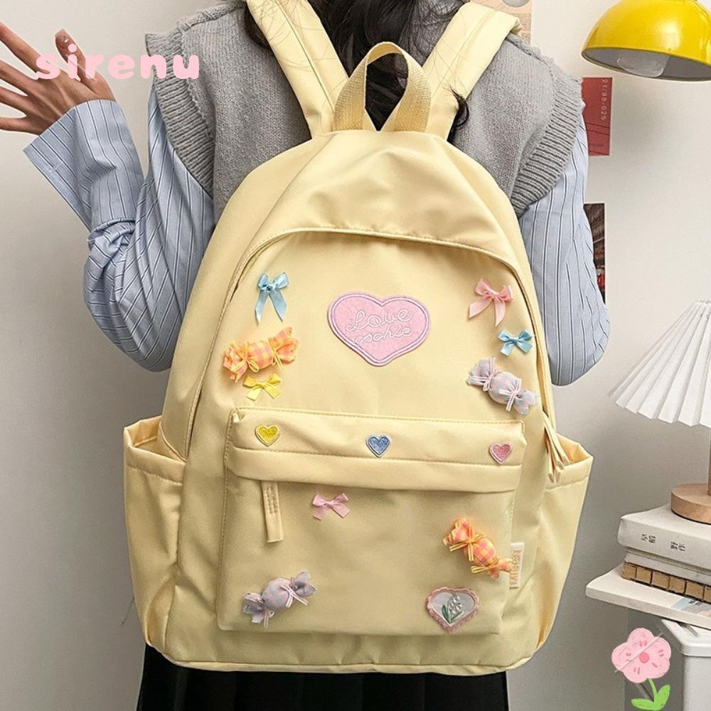 SIRENU Students Backpack, College Style Large Capacity Women's Backpack ...
