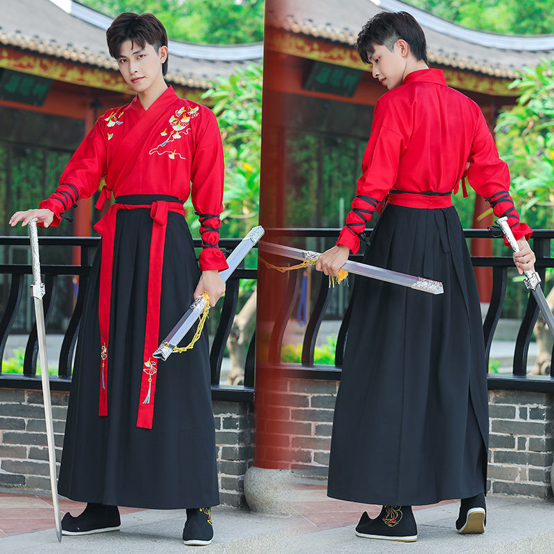 Hanfu Male Ancient Style Martial Arts Swordsman Men Autumn Plus Size ...
