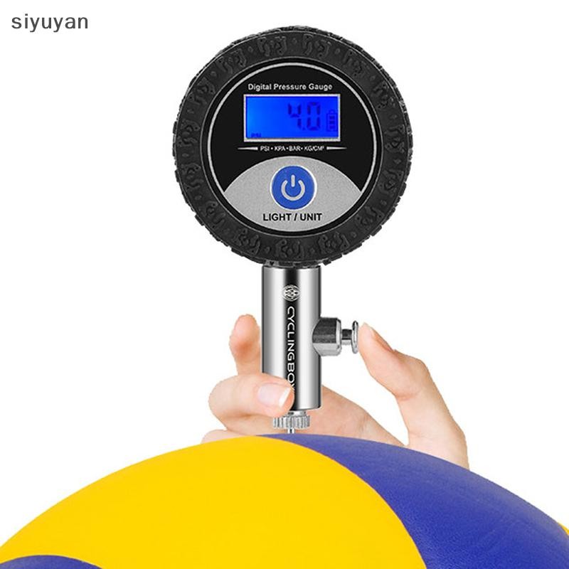 Si Ball Pressure Gauge Digital Display Barometer With Rubber Protective ...