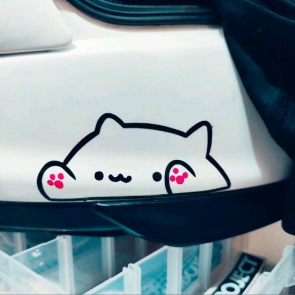 Cute Bongo Cat Luci Fox Transparent Sticker - Premium Cutting Sticker ...