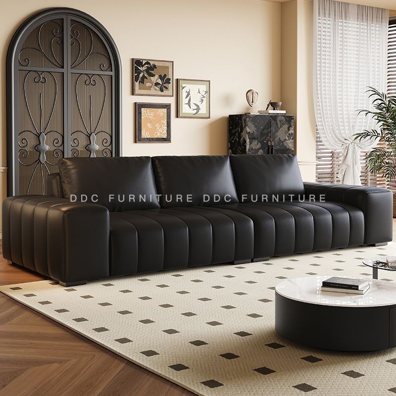Italian Piano Key Sofa Leather Modern Minimalist Small Apartment Living ...