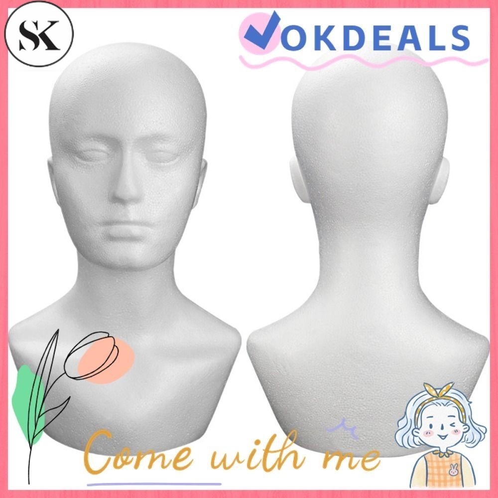 SK Male Head Model, with Shoulder Craft Mannequin Head, DIY Foam ...