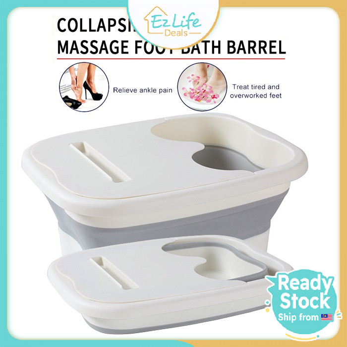 Easy Fold Carry Massage Foot Bath Bucket Foot SPA Detox | Baldi Mandi ...
