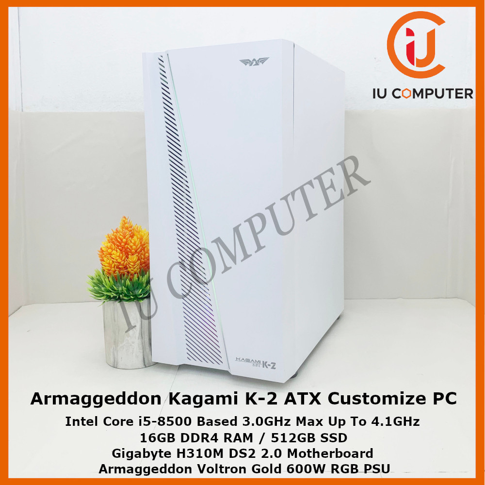 ARMAGGEDDON KAGAMI K-2 ATX CUSTOMIZE GAMING INTEL CORE I5-8500 16GB RAM ...