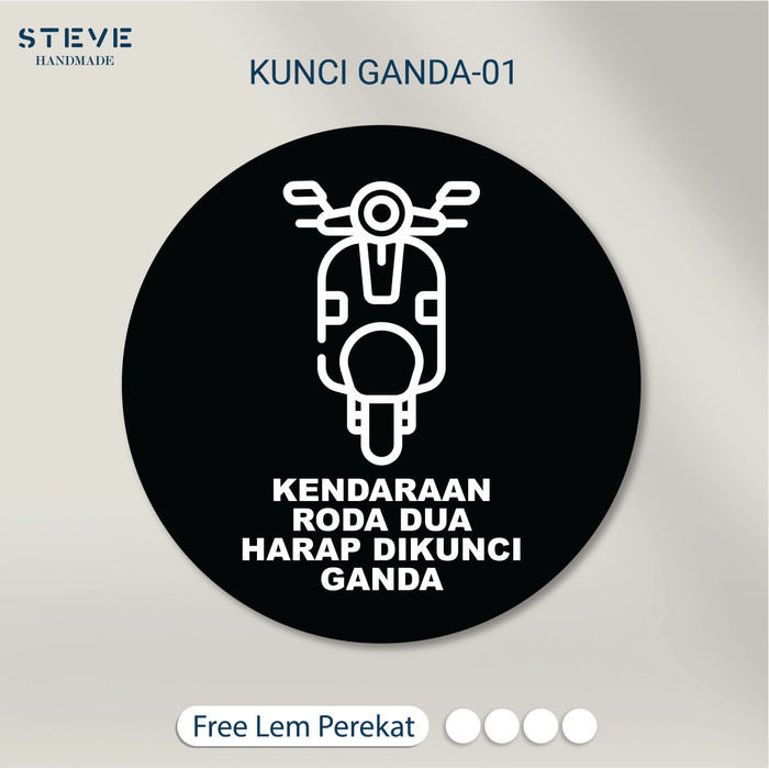 Motorcycle Double Lock Sign Board | Motorcycle Double Lock Sign Board ...