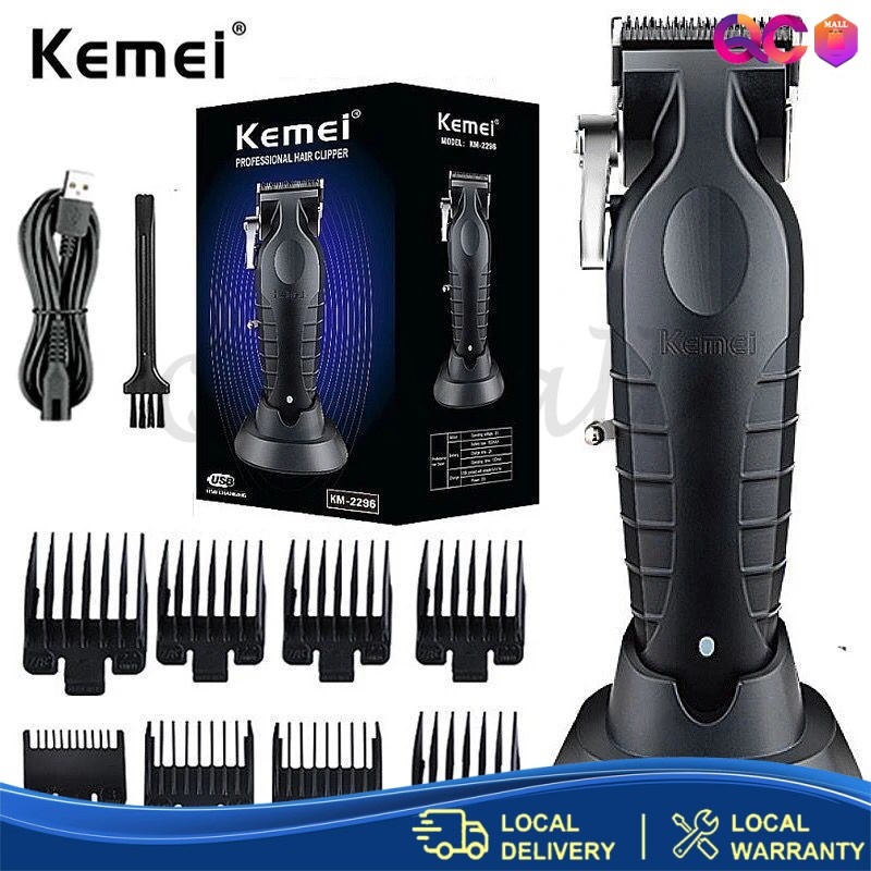 Kemei KM-2296 Professional Hair Clipper for Men Hair Cutting Machine with Seat Charger Hair ...