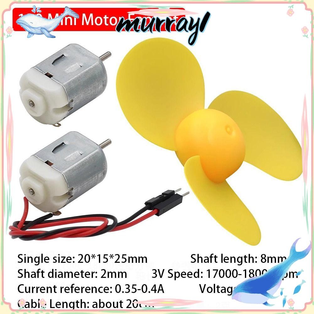 MURRAY1 1Set 130 Small Motor Kit, with Wired 4WD Four Wheel Drive Motor ...