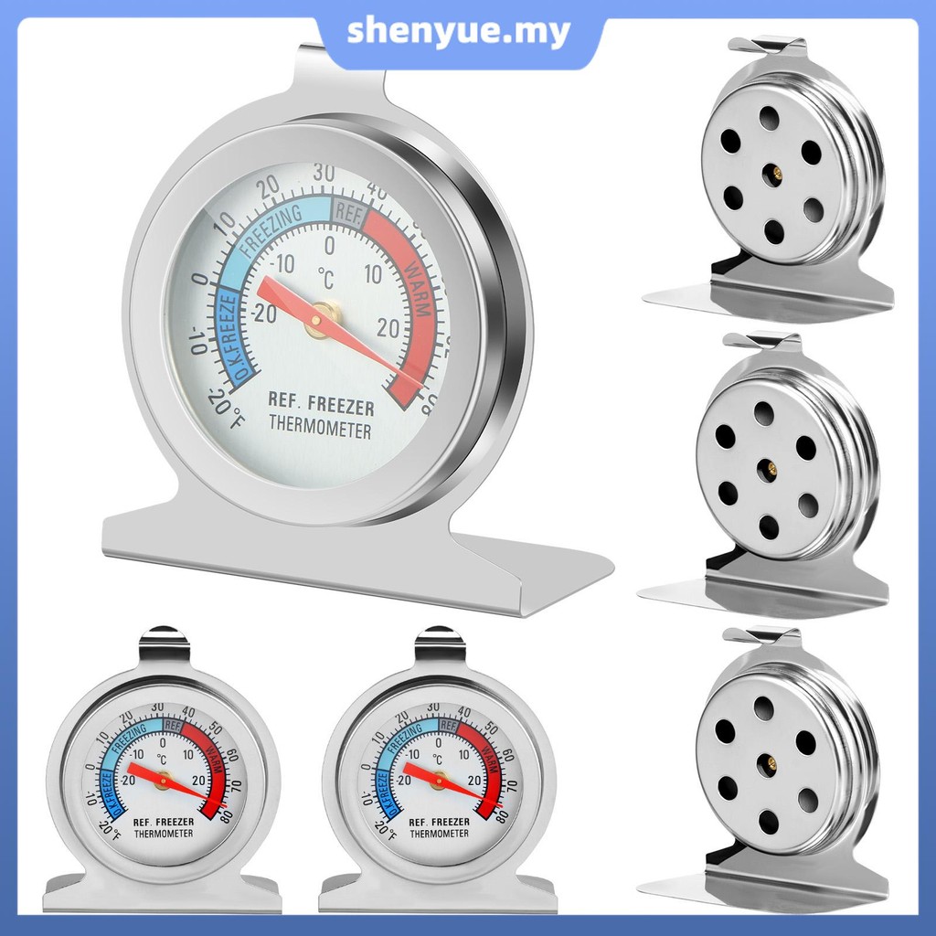 6Pcs Refrigerator Thermometer Fridge Analog Thermometer with Red ...