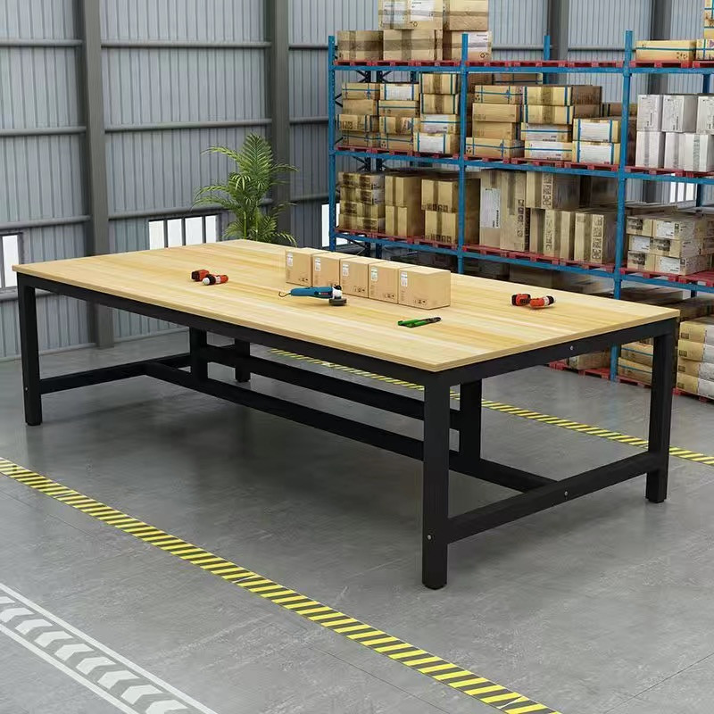 Workbench, double-layer factory table, cutting table, warehouse ...