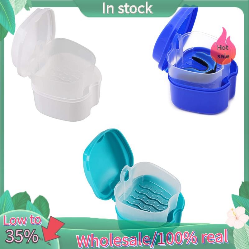 Denture Case, Denture Cup with Strainer, Denture Bath Box False Teeth ...