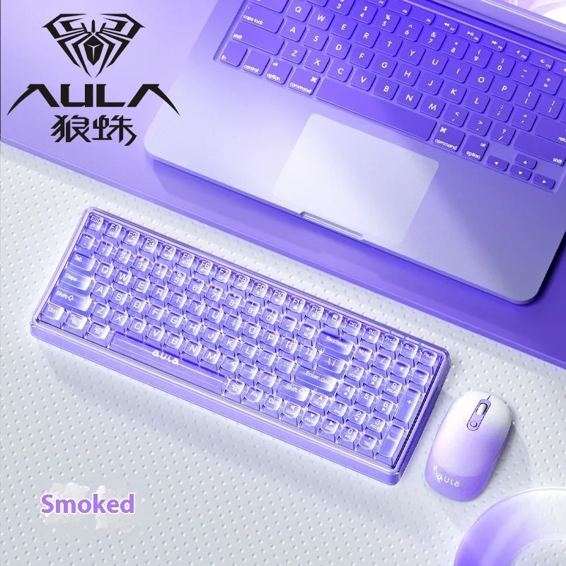 Aula Ac210 Xiaoqiao Wireless Transparent Touch Keyboard, Office Mouse ...