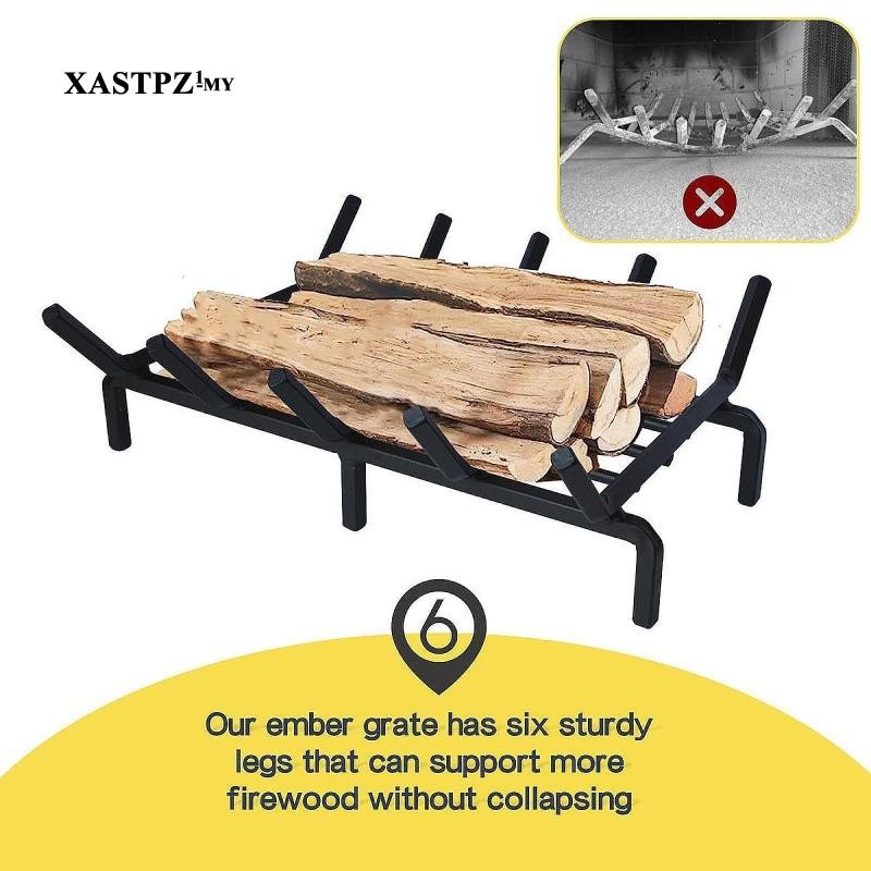 [ Firewood Rack Heavy Duty Wood Stand Holder Metal Logs Stand Stacker ...