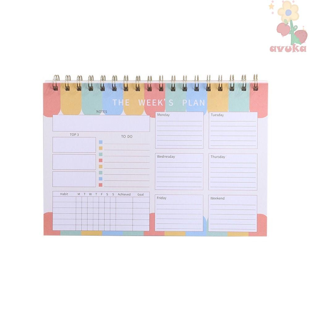 AVUKA A5 Planner Notepad, Weekly Plan Daily Planner Reminder 2025 ...