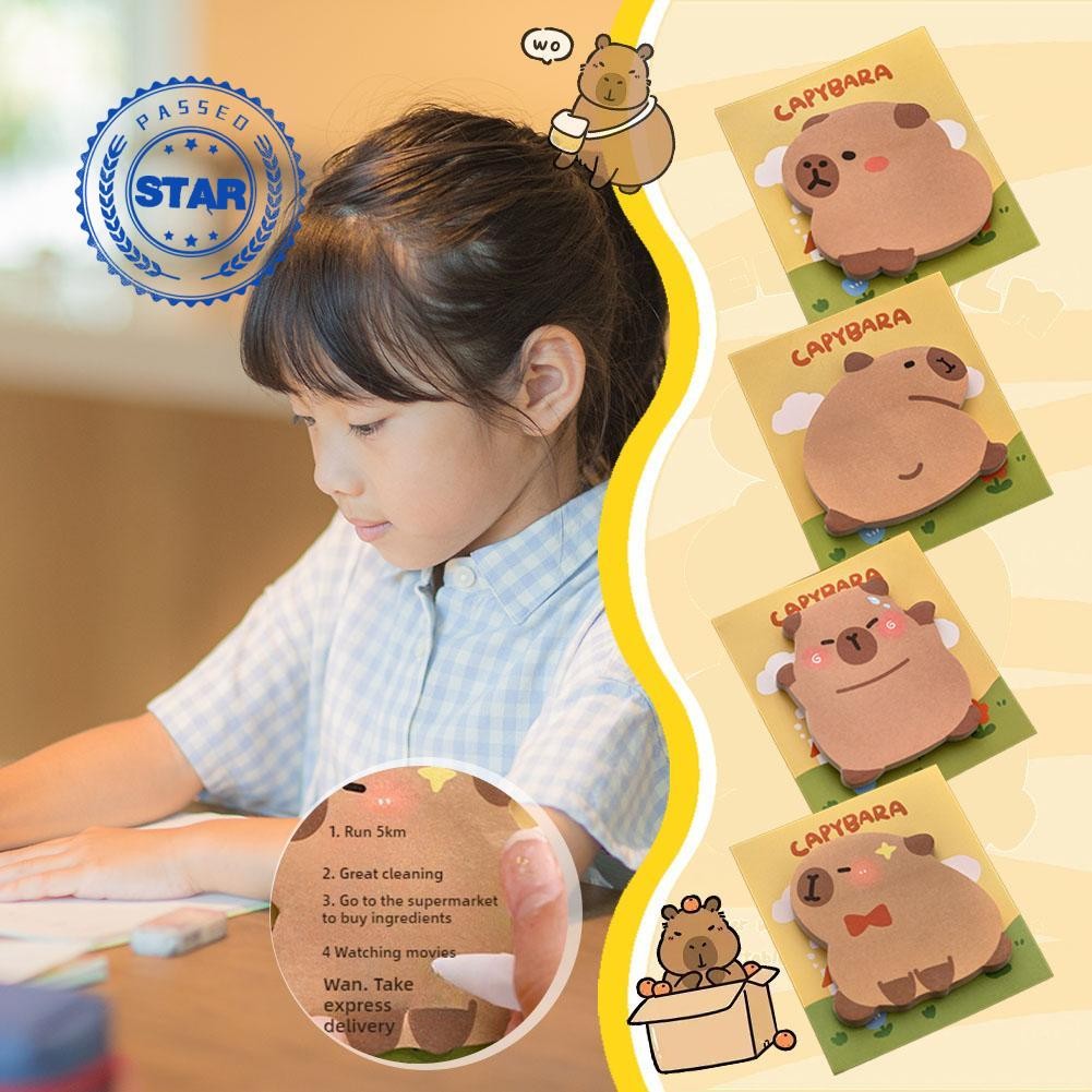 Cartoon Cute Capybara Sticky Note Special Shaped Sticky Post-it Notes ...