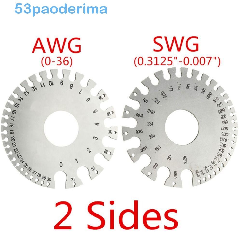 PAODERIMA Wire Gauge AWG SWG Stainless Steel Weld Inspection Gage ...