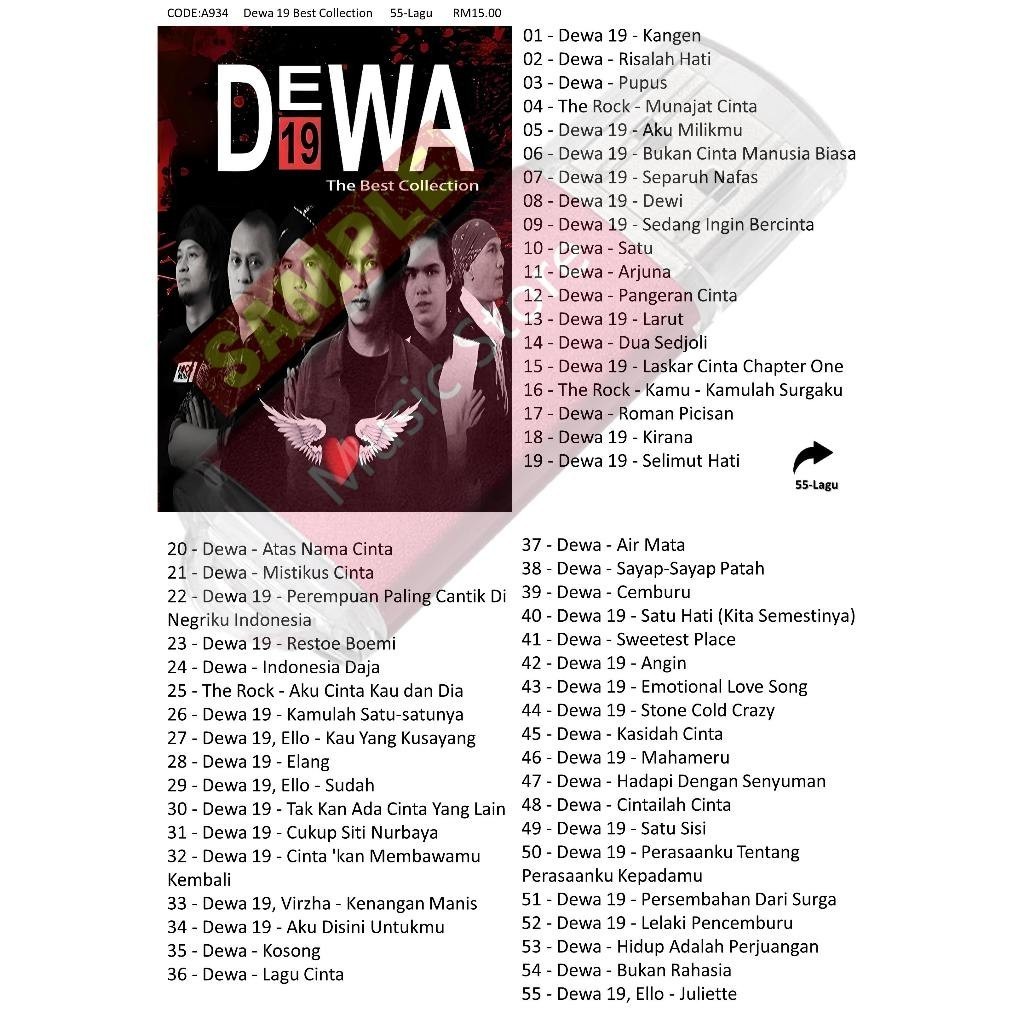 Pendrive Usb Mp3 Lagu Dewa 19 Best Collection Song Music a934 D5 ...