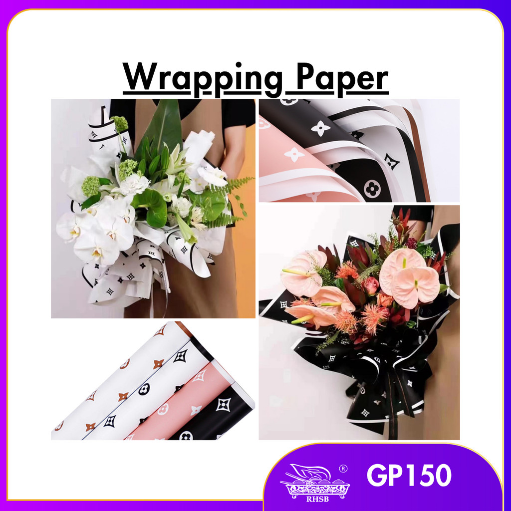 WATERPROOF FLOWER WRAP/ PAPER GIFT/ PEMBALUT BUNGA/ FLORIST WRAP/ KERTAS HADIAH/ FLOWER BOUQUET ...