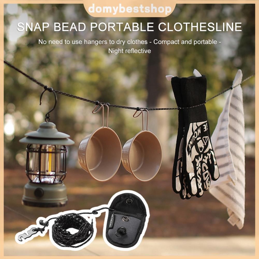 🔥Hot🔥 3M Portable Travel Clothesline Cord With 12 Clips Elastic Laundry ...