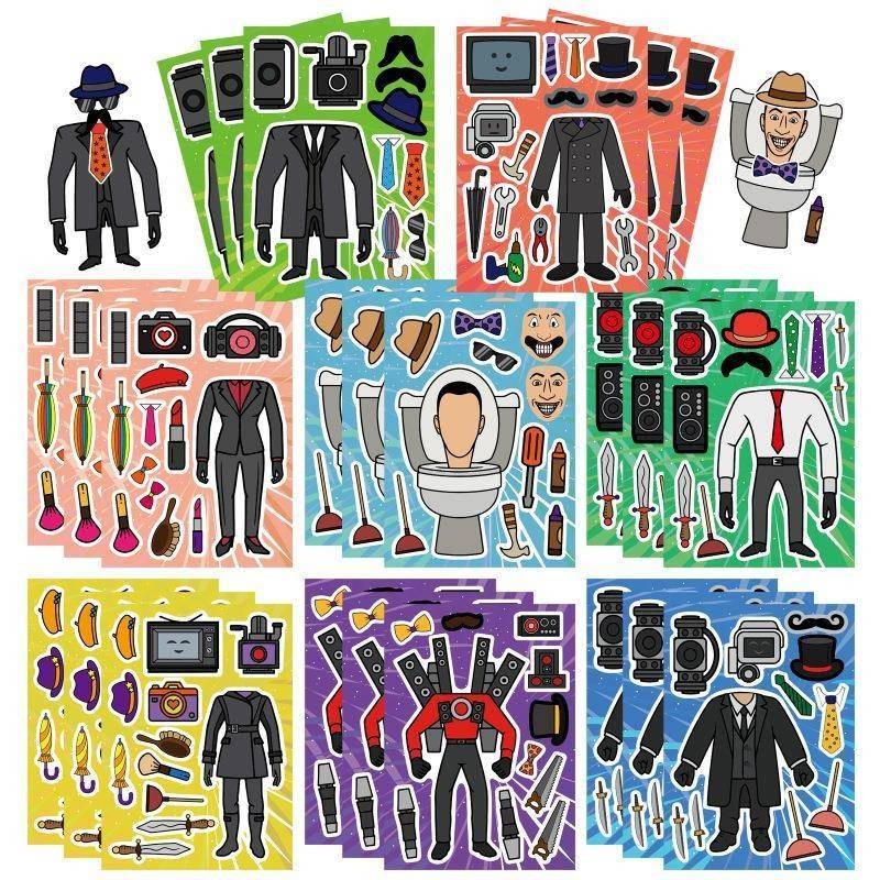 Multiverse Toilet vs Monitoring diy Stickers Early Childhood Education ...