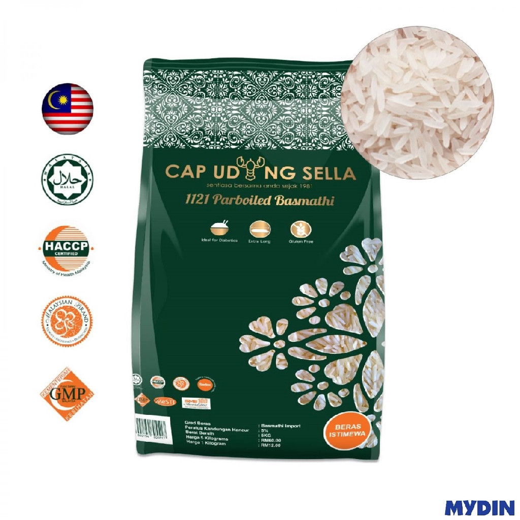 Cap Udang Sella 1121 Parboiled Basmathi (5kg) | Shopee Malaysia