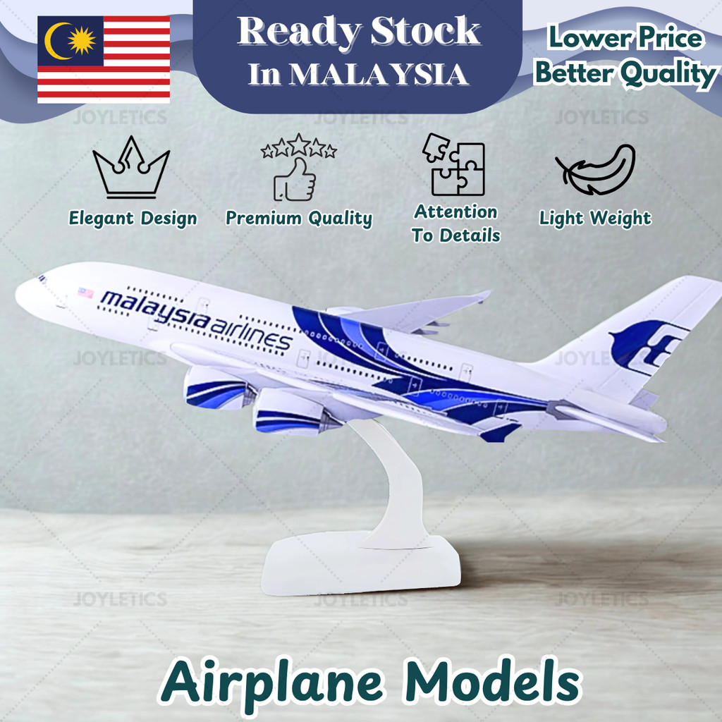 Diecast Metal Airplane Model – MAS/AirAsia A320 A350 A380 Aircraft ...