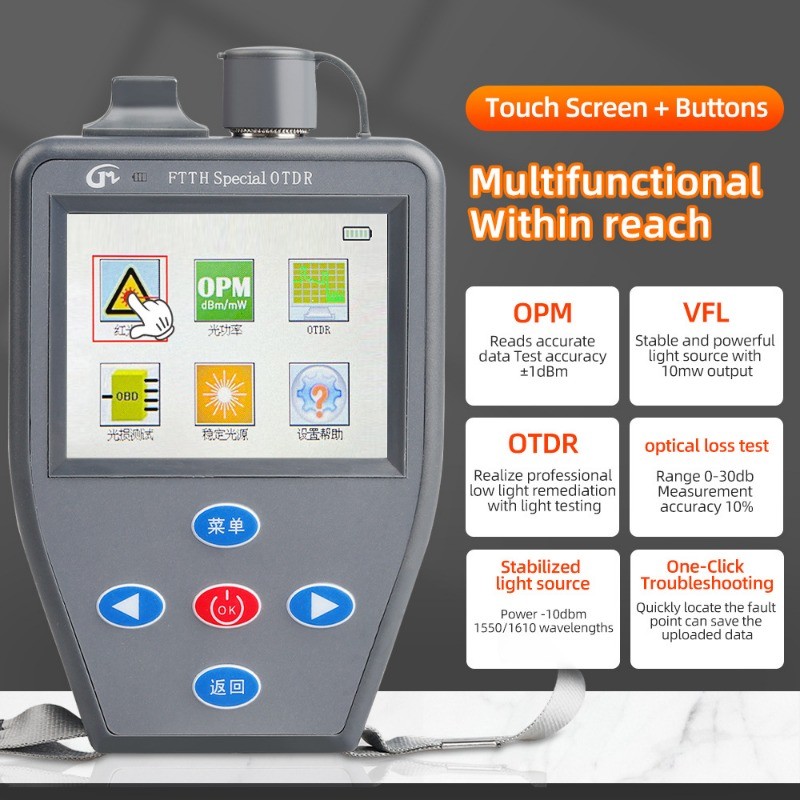 FTTH S310N Active Fiber OTDR mini with Optical power meter stable VFL ...