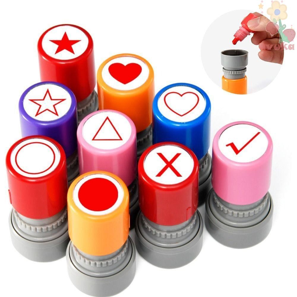 AVUKA Math Geometry Stamp, DIY Multi Pattern Teacher Use Stamp, Pocket ...