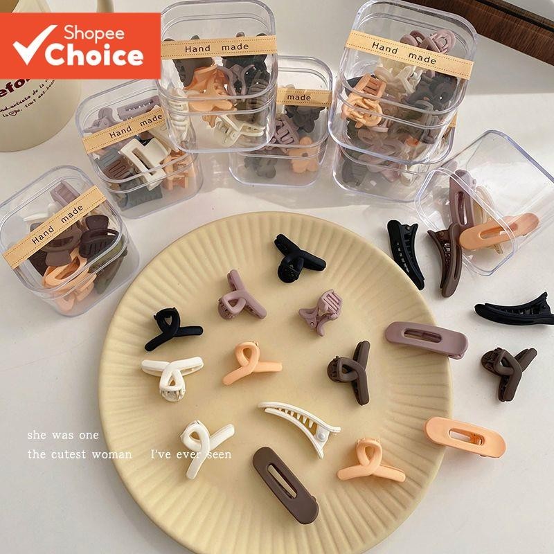 10-piece Set Boxed Cute New Style Frosted Macaron Color Small Size Grab ...