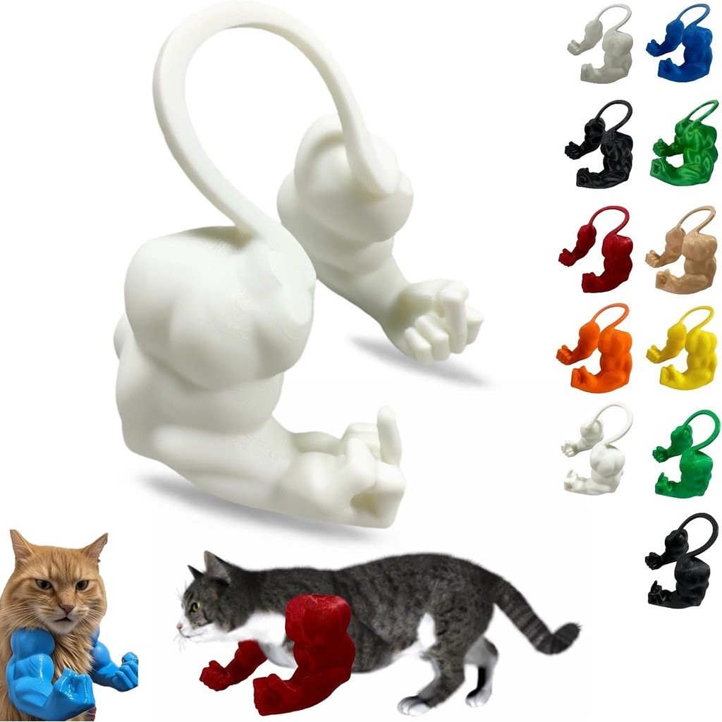 Lengan Otot Kucing Kreatif, Lengan Leher Kucing Bercetak 3D dengan Otot ...
