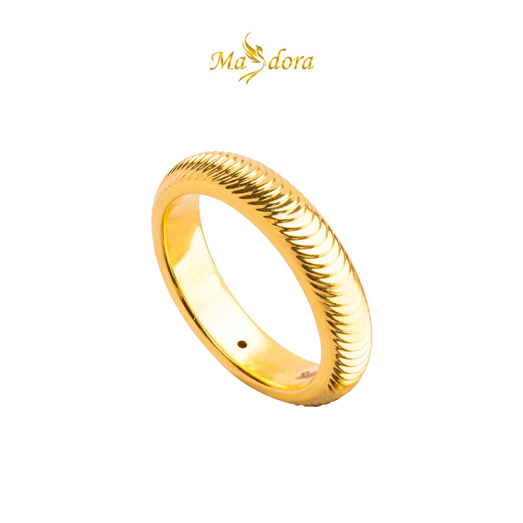 MASDORA 916 Gold Ring Rings Cincin Emas ~ HG Golden Quern Band (EMAS ...