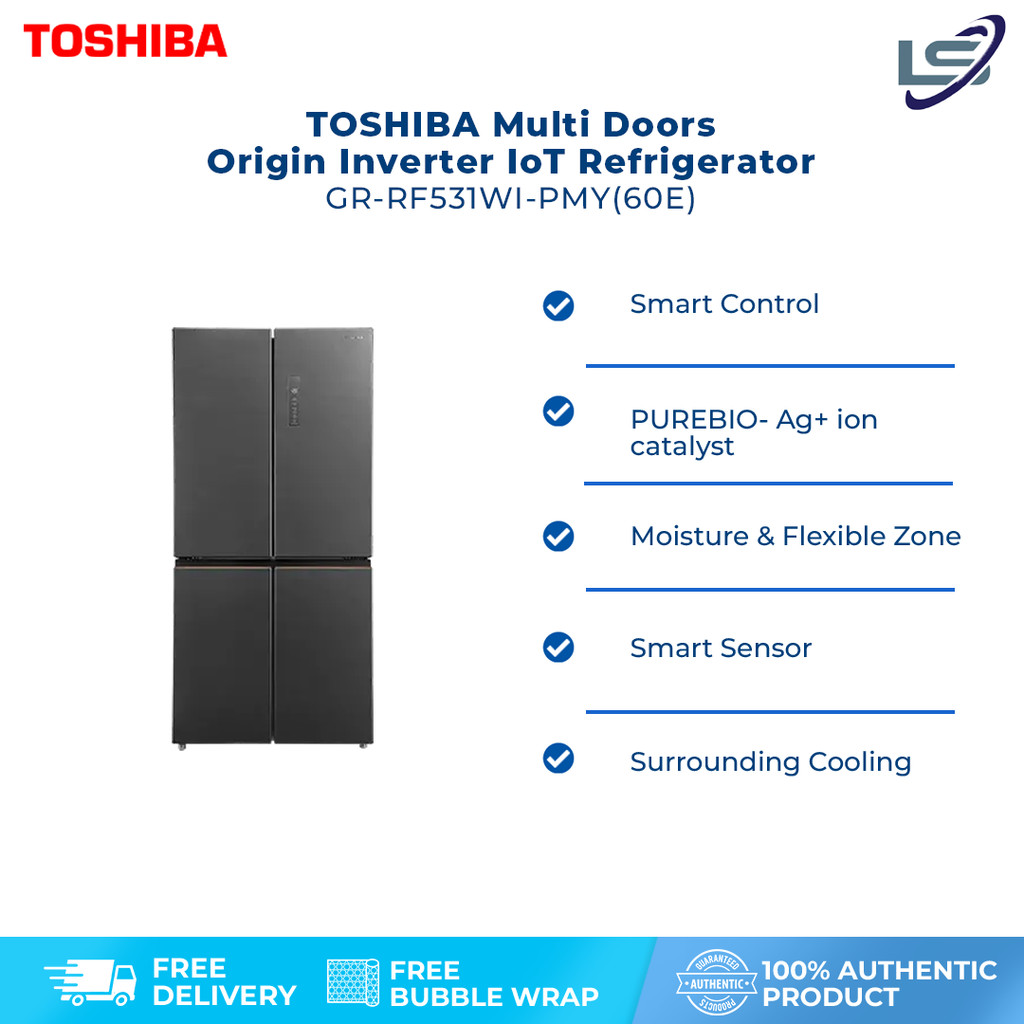 [2025 Model] TOSHIBA 530L Multi Doors Origin Inverter IoT Refrigerator ...