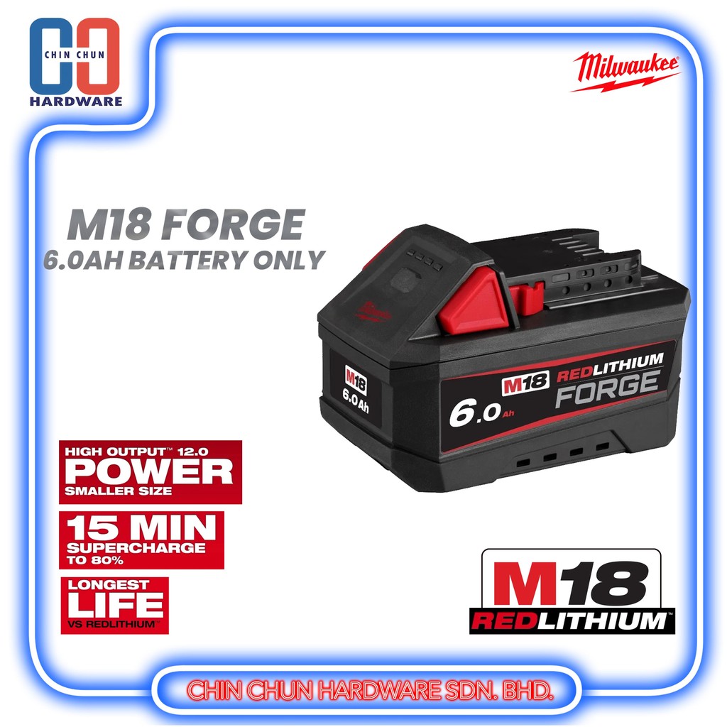 MILWAUKEE M18 FORGE 6.0AH BATTERY ONLY (M18 FB16) | Shopee Malaysia