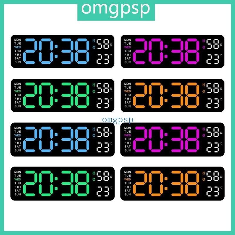 OMG Digital Clock with LED Calendar and Temperature Display for Desktop ...