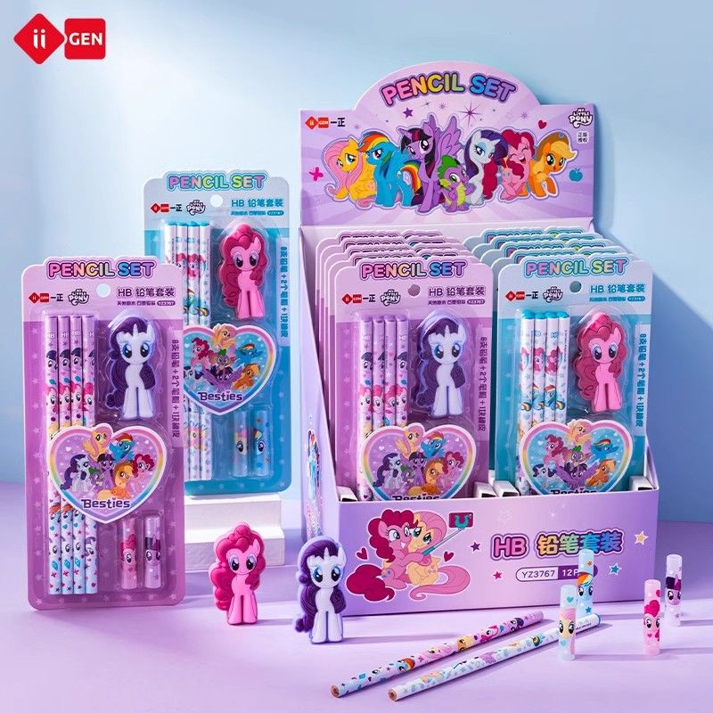 11pcs/Set iigen × My Little Pony Co Branded HB Pencil Set Cute Cartoon ...